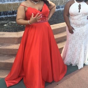 Rachel allen | Dresses | Red Plus Size Prom Dress | Poshmark